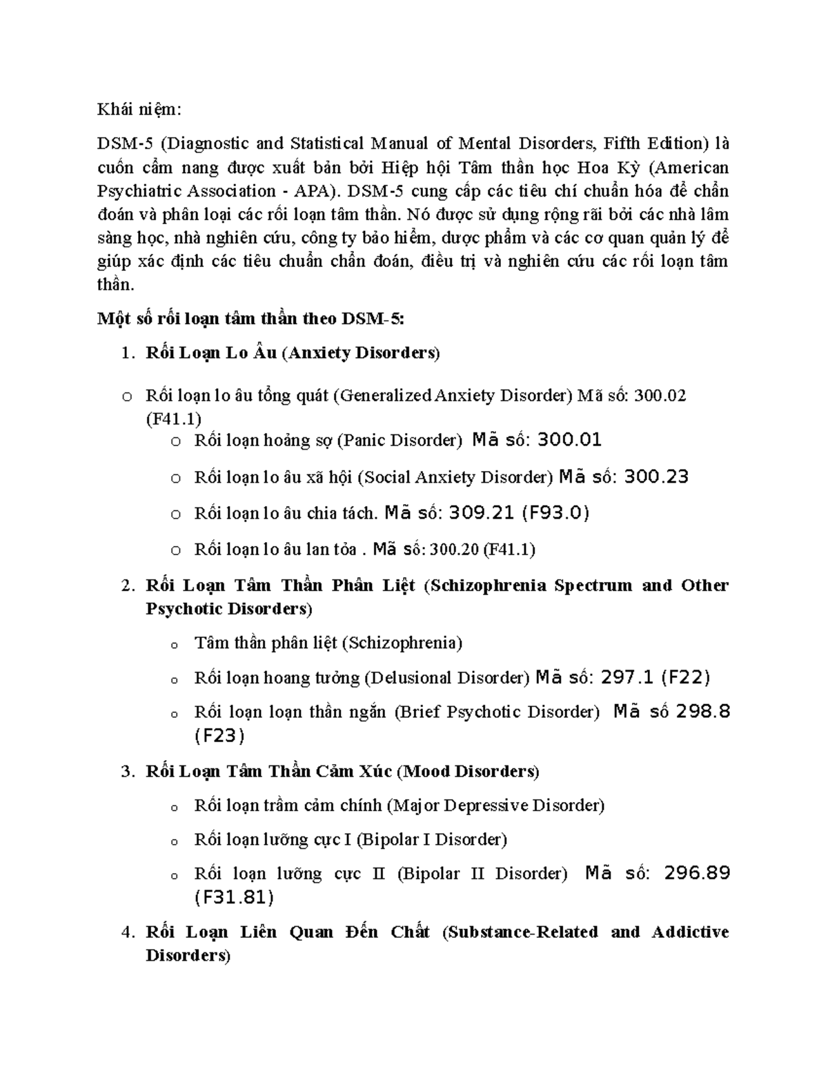 DSM-5 - Giới thiệu về DSM 5 - Khái niệm: DSM-5 (Diagnostic and ...