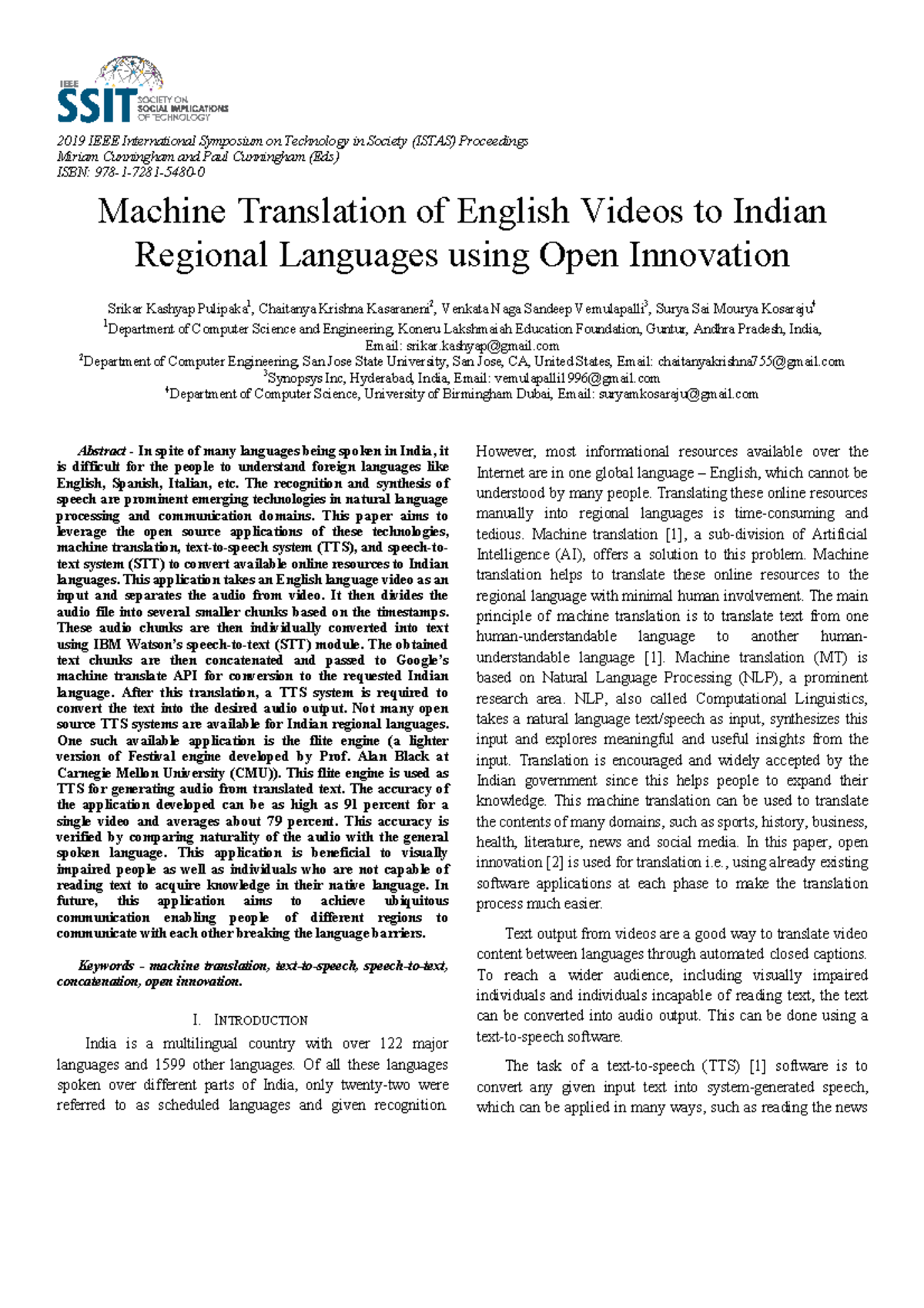 Fp - dsfsafasf - 2019 IEEE International Symposium on Technology in Society (ISTAS) Proceedings ...