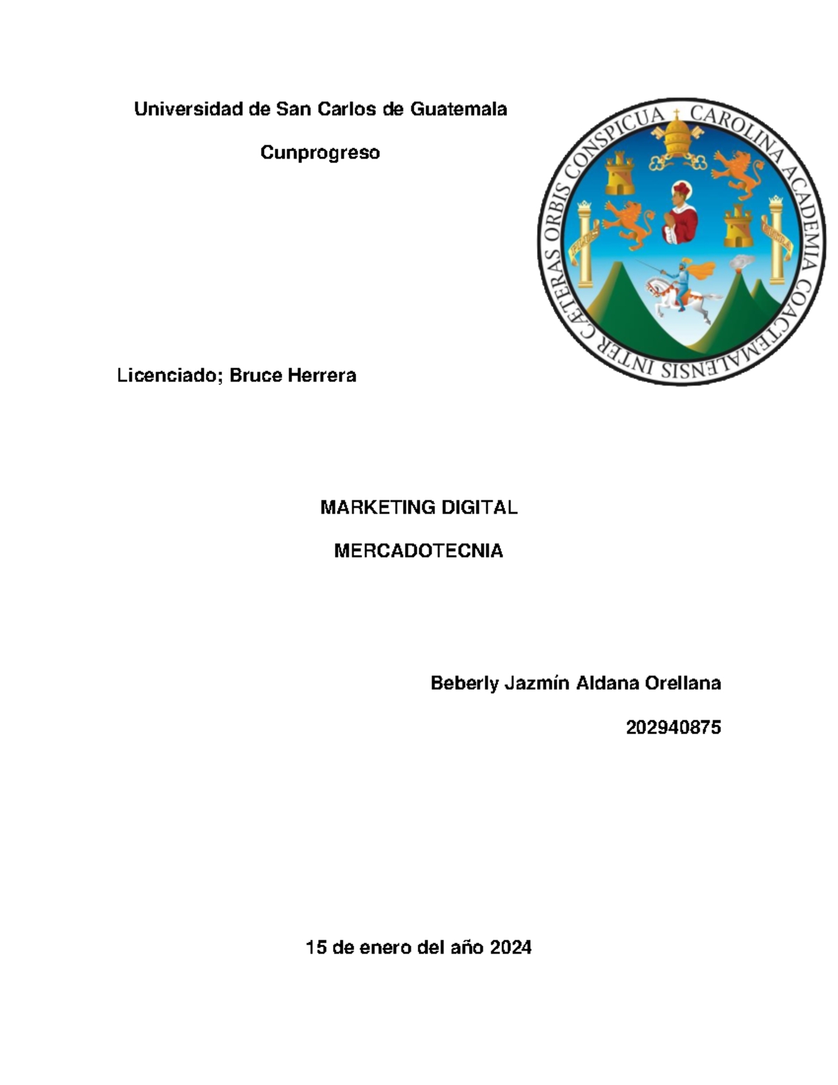 Ensayo Marketing - Universidad de San Carlos de Guatemala Cunprogreso ...