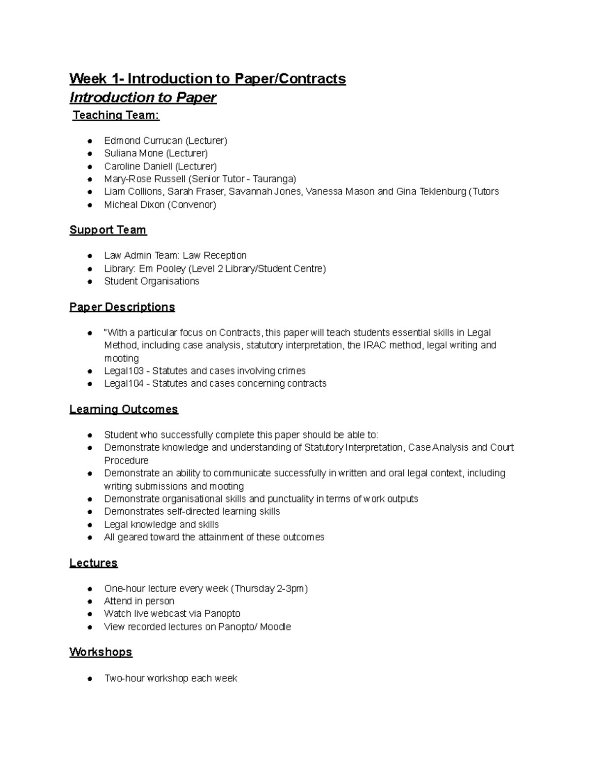 Week 1- Introduction to Paper Contracts - Week 1- Introduction to Paper/Contracts Introduction ...