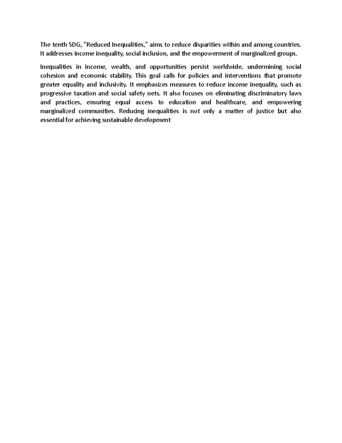 SDGS-Project Part 10 - Lecture Notes on Sustainable Development Goals ...
