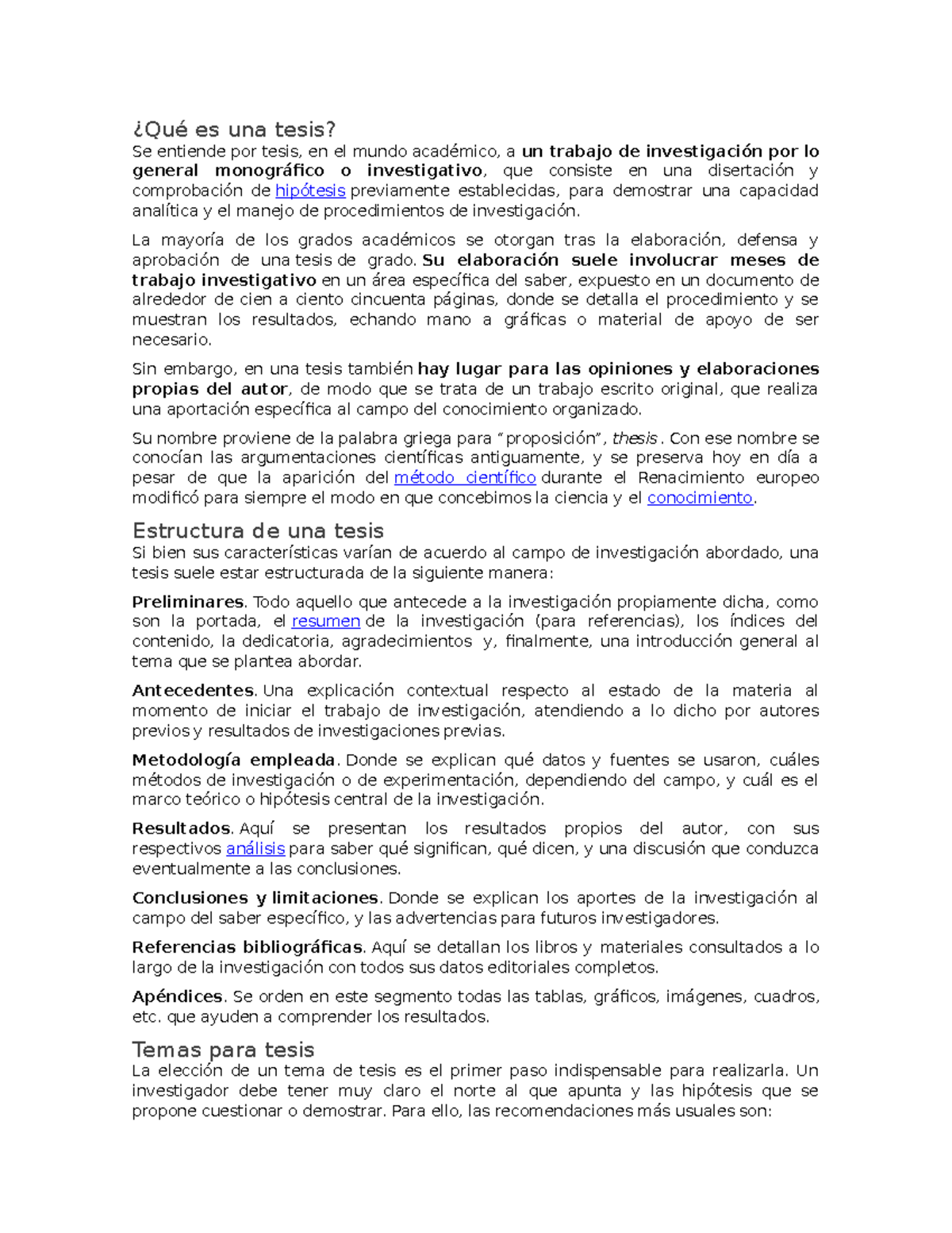 Tesis - ¿Qué es una tesis? Se entiende por tesis, en el mundo académico ...