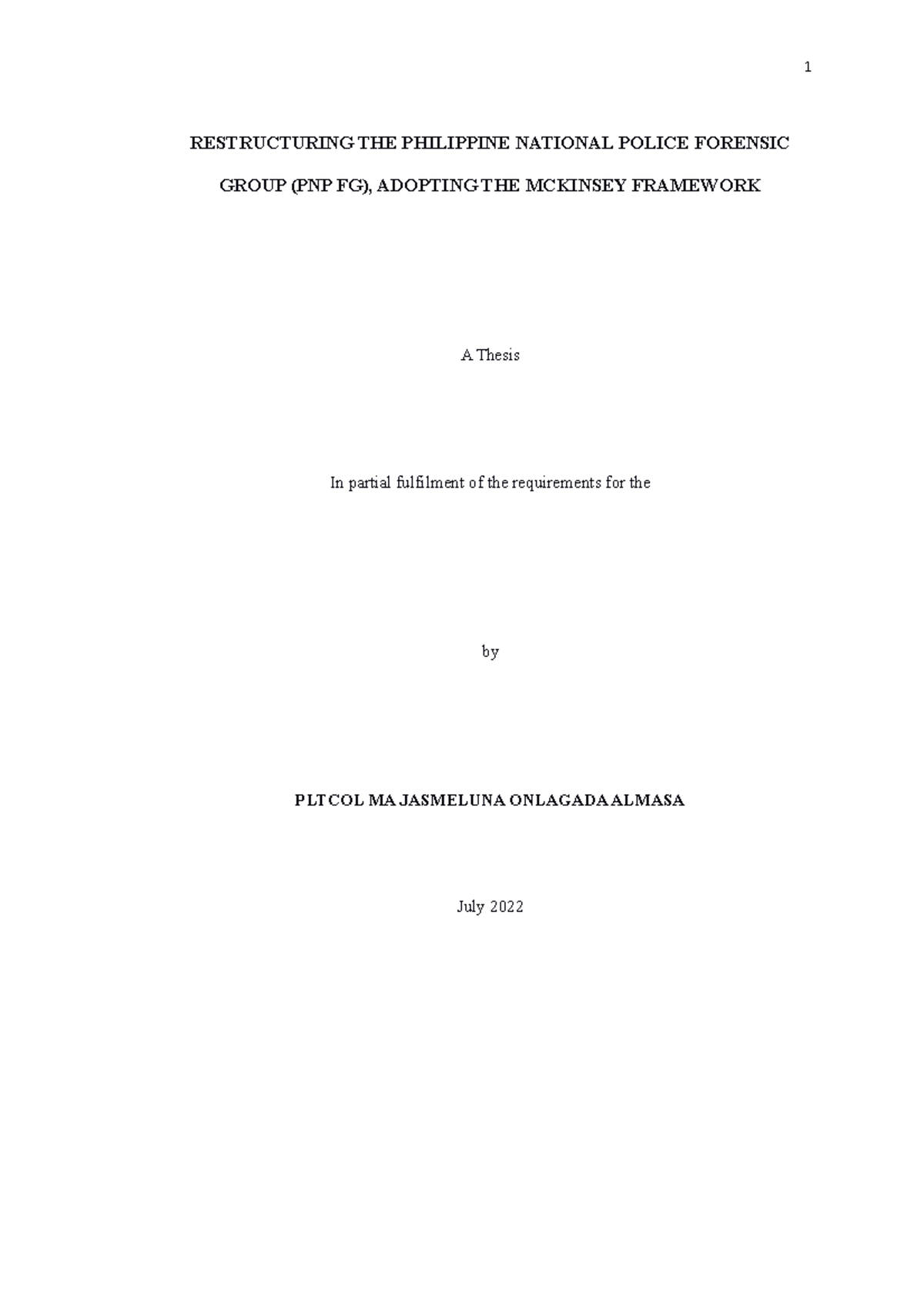 PNP-FG- Trace- Evidence-AS-OF-JULY-7-2022 - RESTRUCTURING THE ...