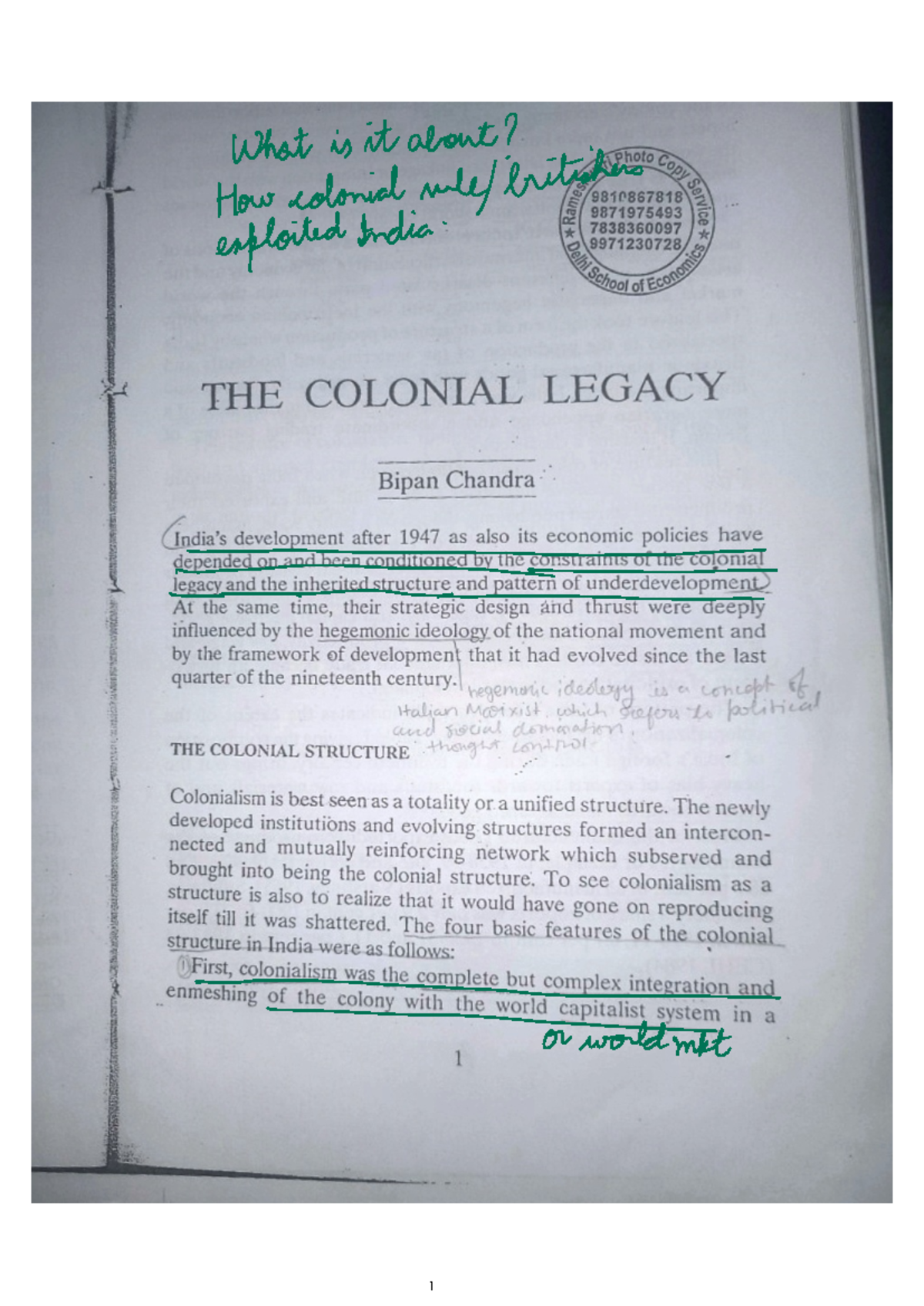 Bipan Chandra 2 - What is it about ? & ####### I britchen How colonial ...