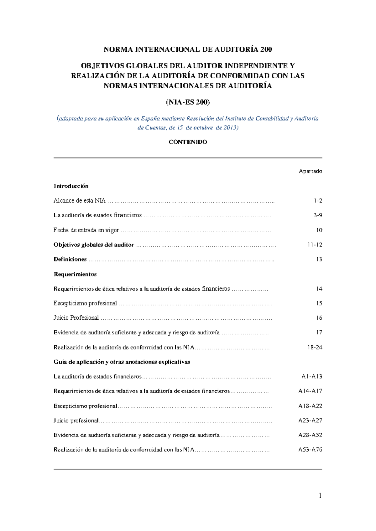 4.4 Nia 200 - Nia 200 - NORMA INTERNACIONAL DE AUDITORÍA 200 OBJETIVOS ...