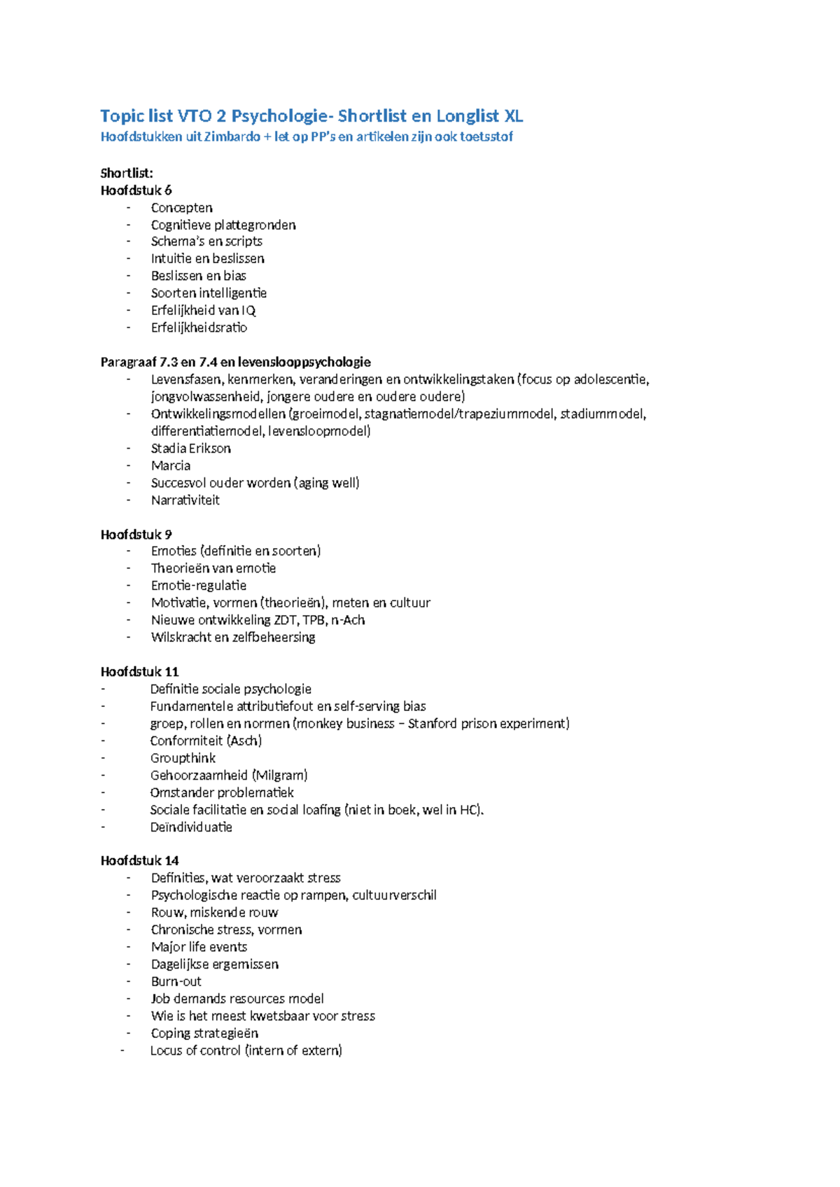 Topiclijst VTO 2 Psychologie 2023-2024 - Topic list VTO 2 Psychologie ...
