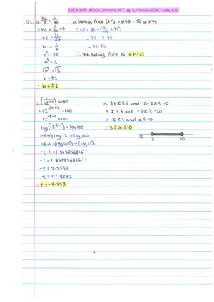 Business Mathematics Module-1 - CONTENTS Interpretation of Marginal ...