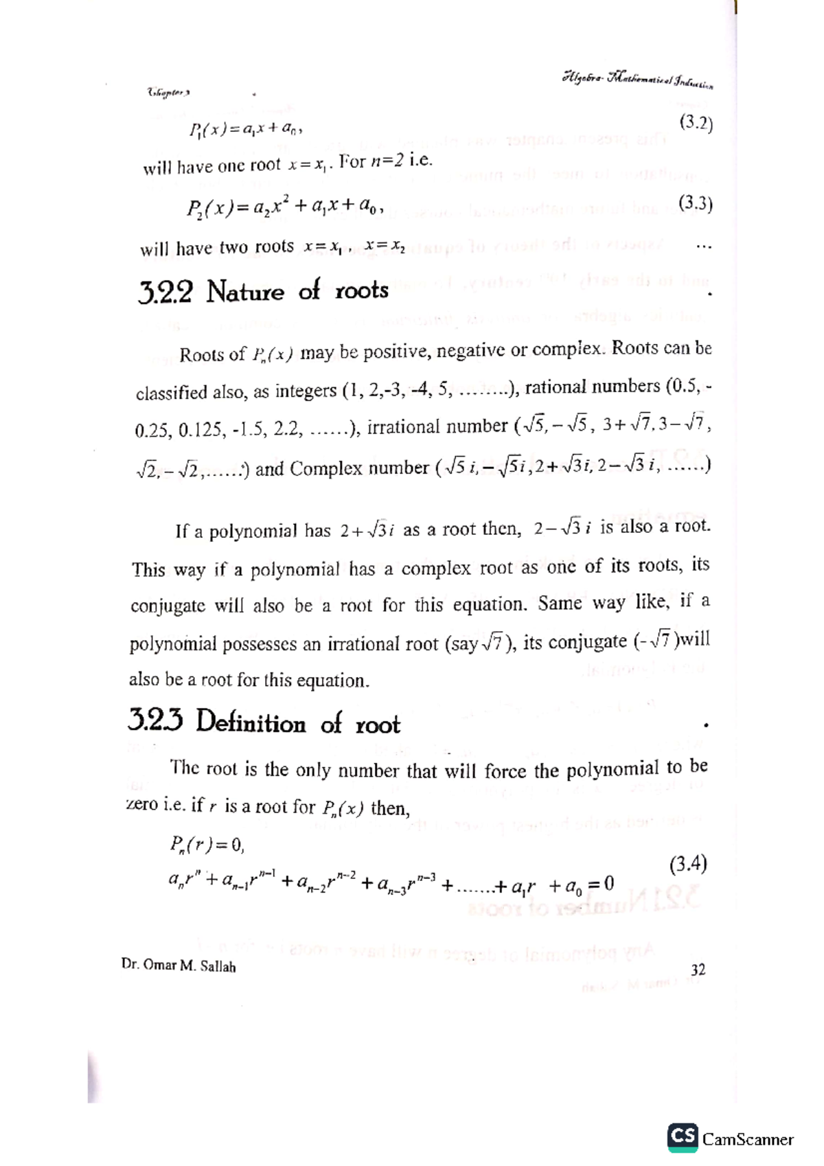 Theory of Equations #2 - Mathematics - Studocu