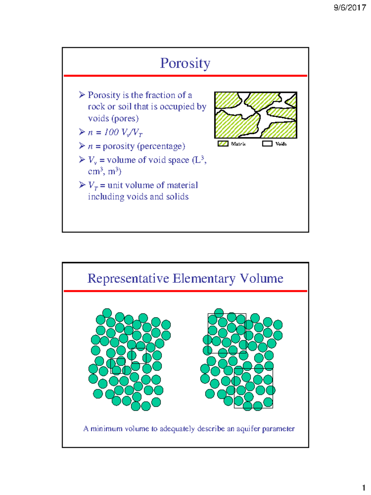 EAS446lec4-ppt - Lecture notes 4 - Porosity Porosity is the fraction of ...