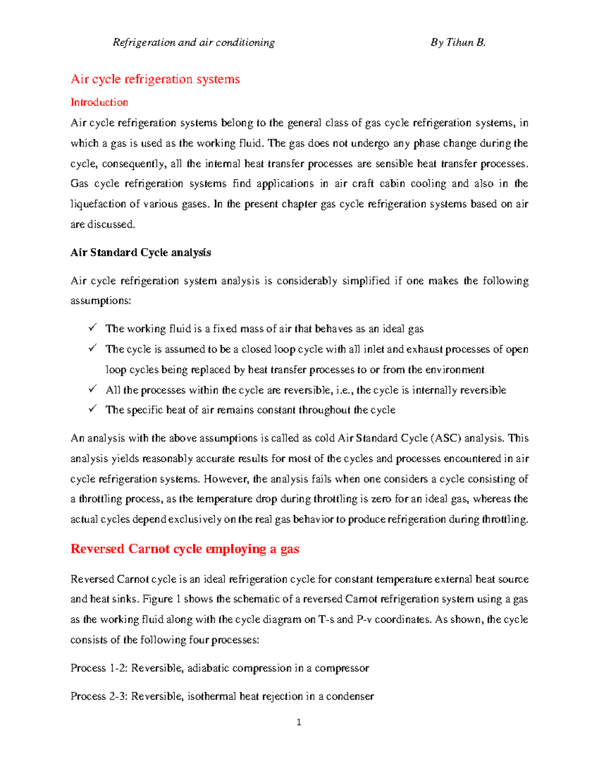 Air cycle refrigeration systems - Air cycle refrigeration systems ...