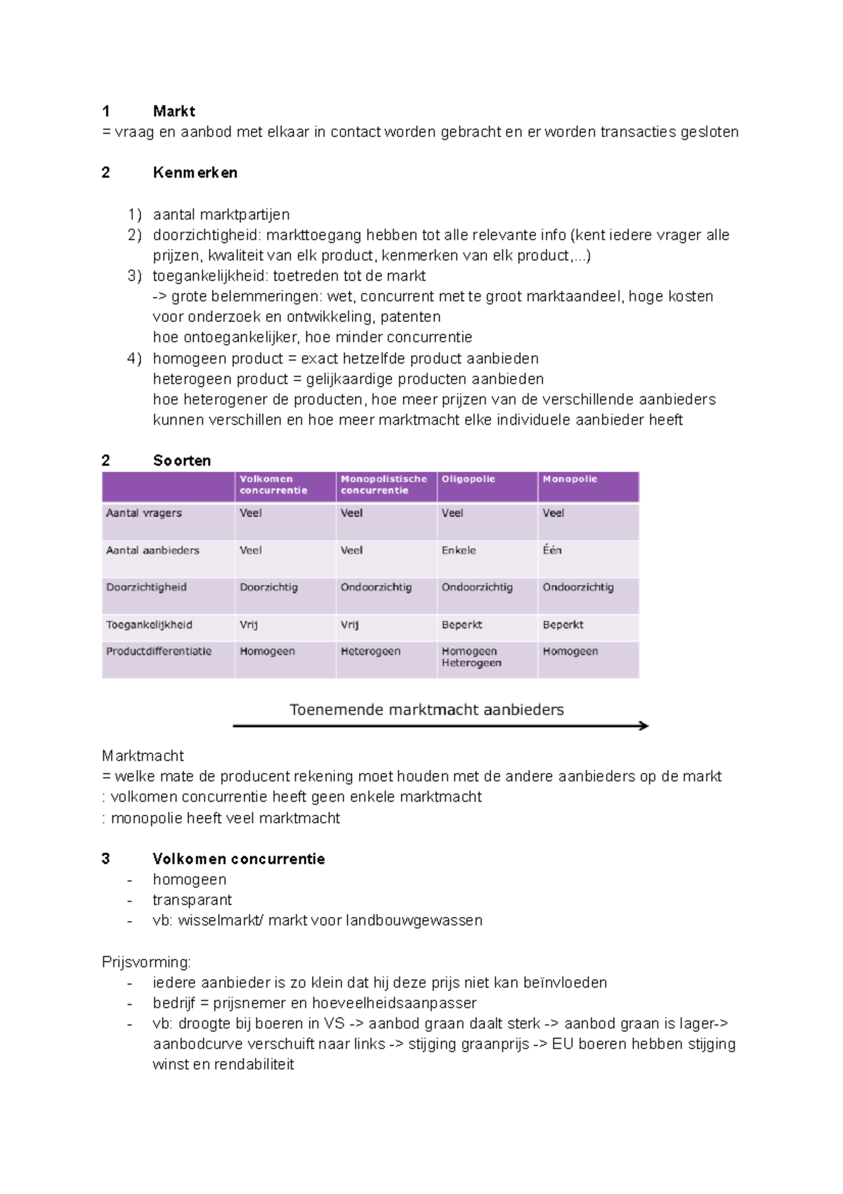 Hoofdstuk 4 Marktverwerking - 1 Markt = vraag en aanbod met elkaar in ...