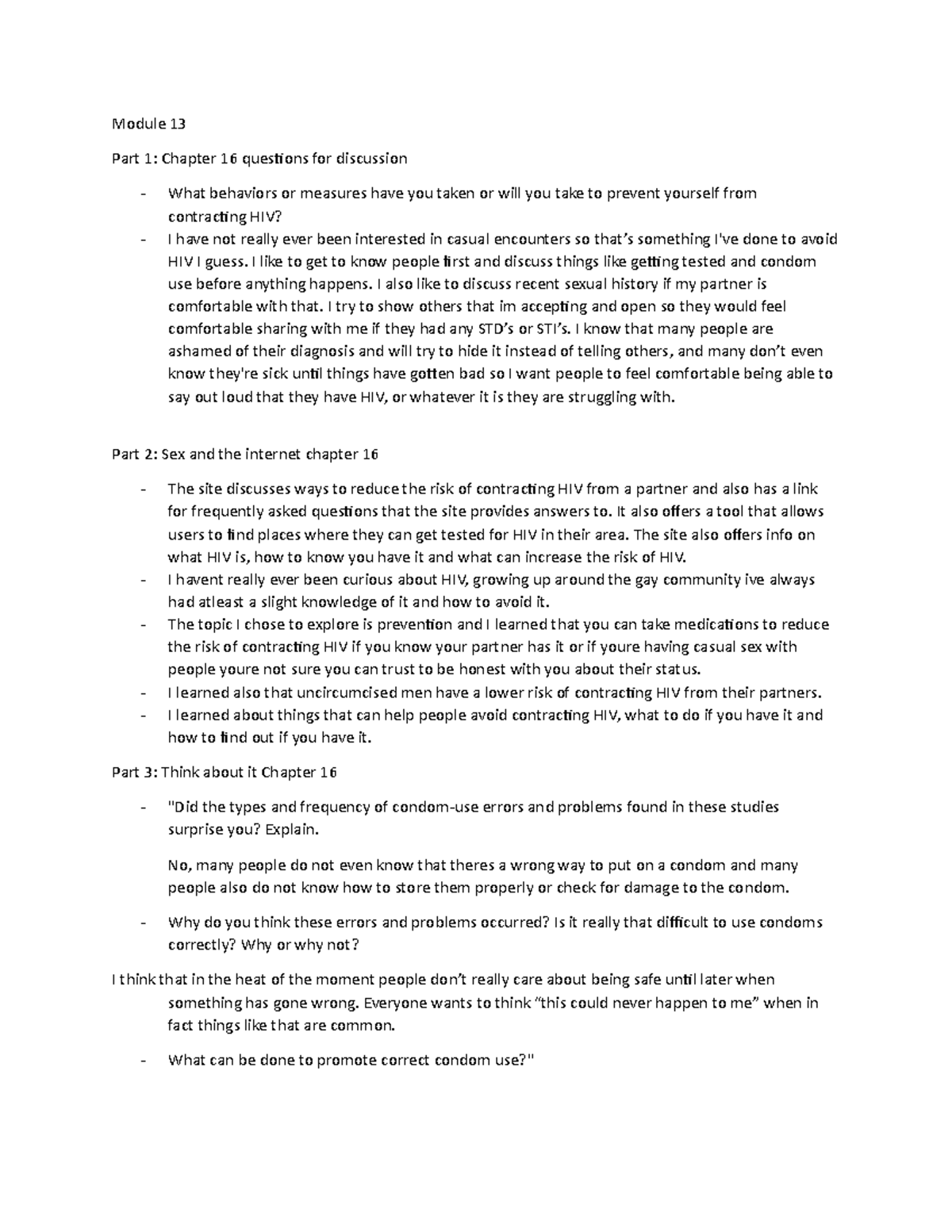 Module 13 chapter 16 - Module 13 Part 1: Chapter 16 questions for ...