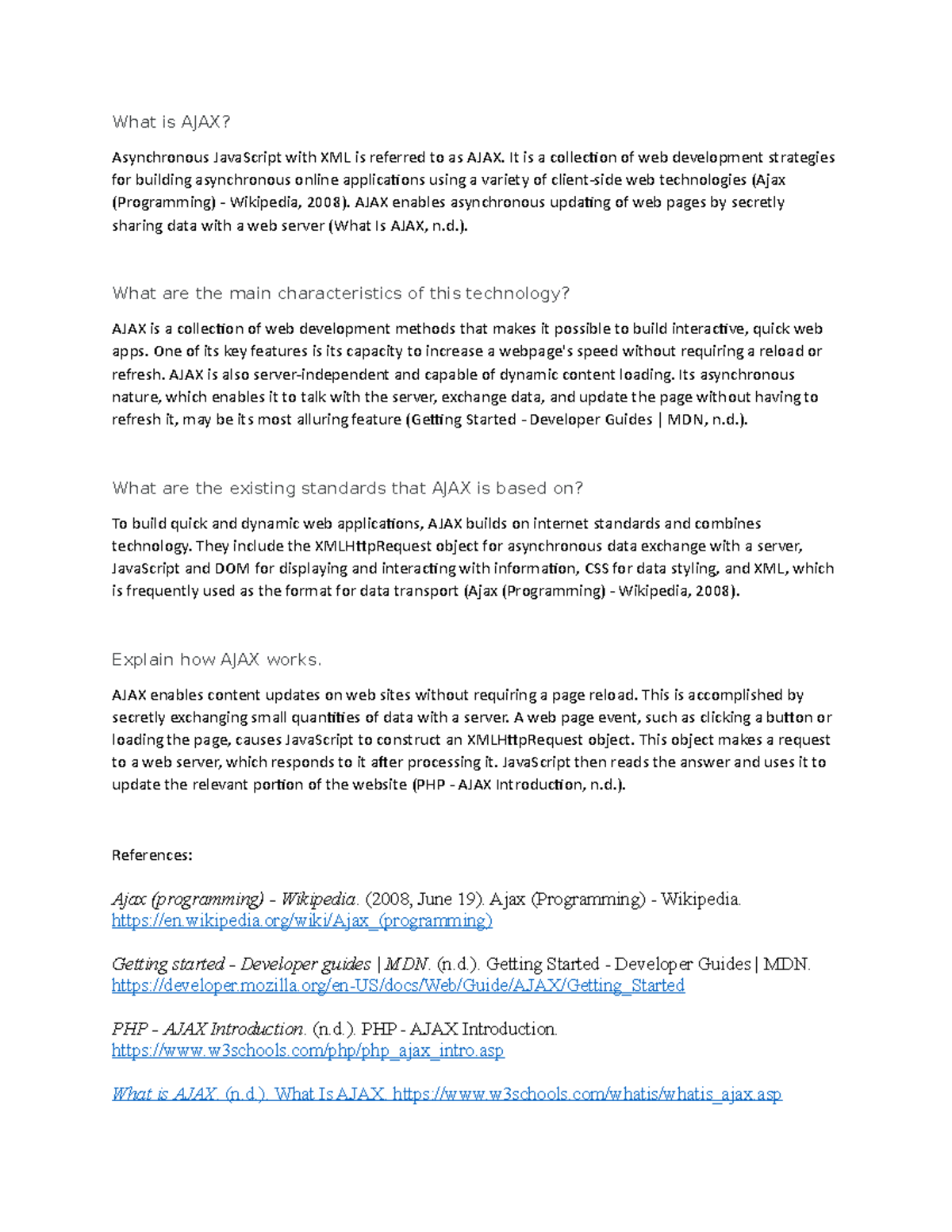 Discussion Assignment Unit 6 What Is Ajax Asynchronous Javascript With Xml Is Referred To As 4655