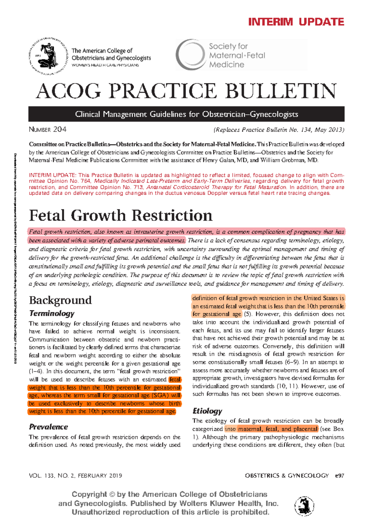 ACOG RCIU 2019 - docu para estudio - Downloaded from journals.lww ...