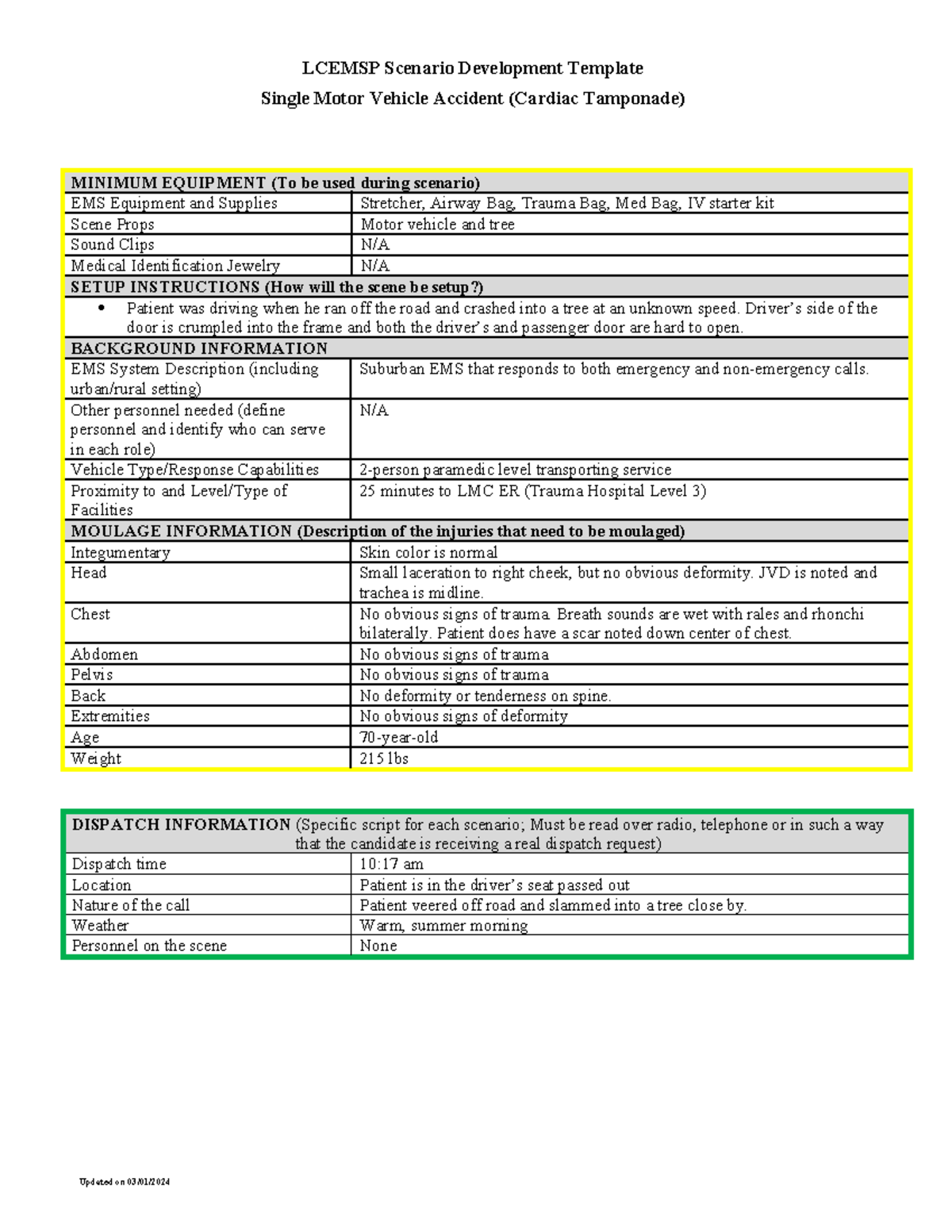 Single Motor Vehicle Accident - Driver’s side of the door is crumpled ...