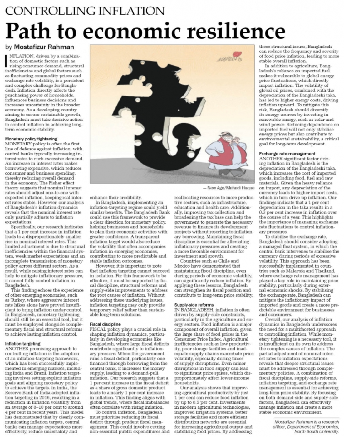 New Age The Outspoken Daily - CONTROLLING INFLATION Path to economic ...