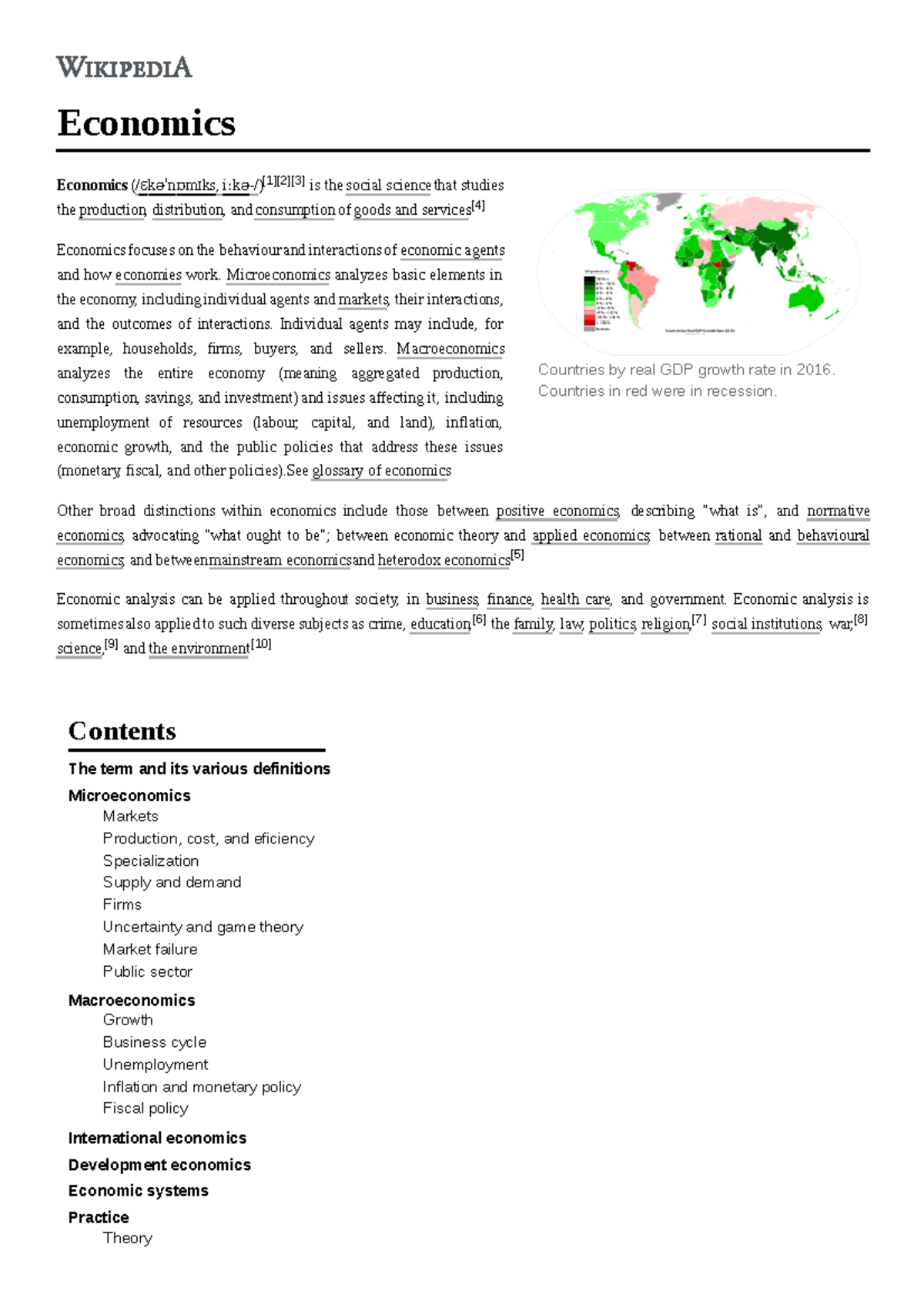 Economics - Grade: 8,3 - Economics Economics (/ɛkəˈnɒmɪks, iːkə-/)[1][2 ...