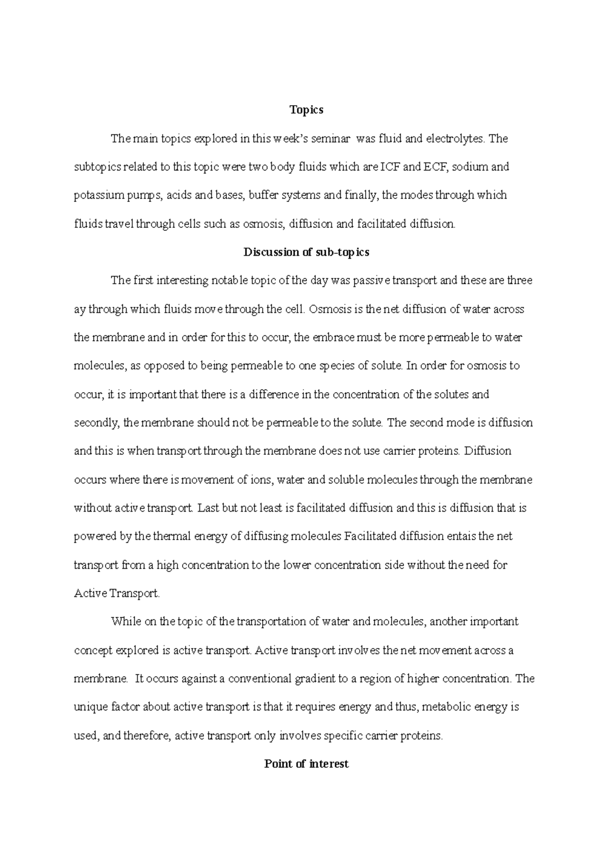 551 Seminar - Week 2 lecture notes - Topics The main topics explored in ...