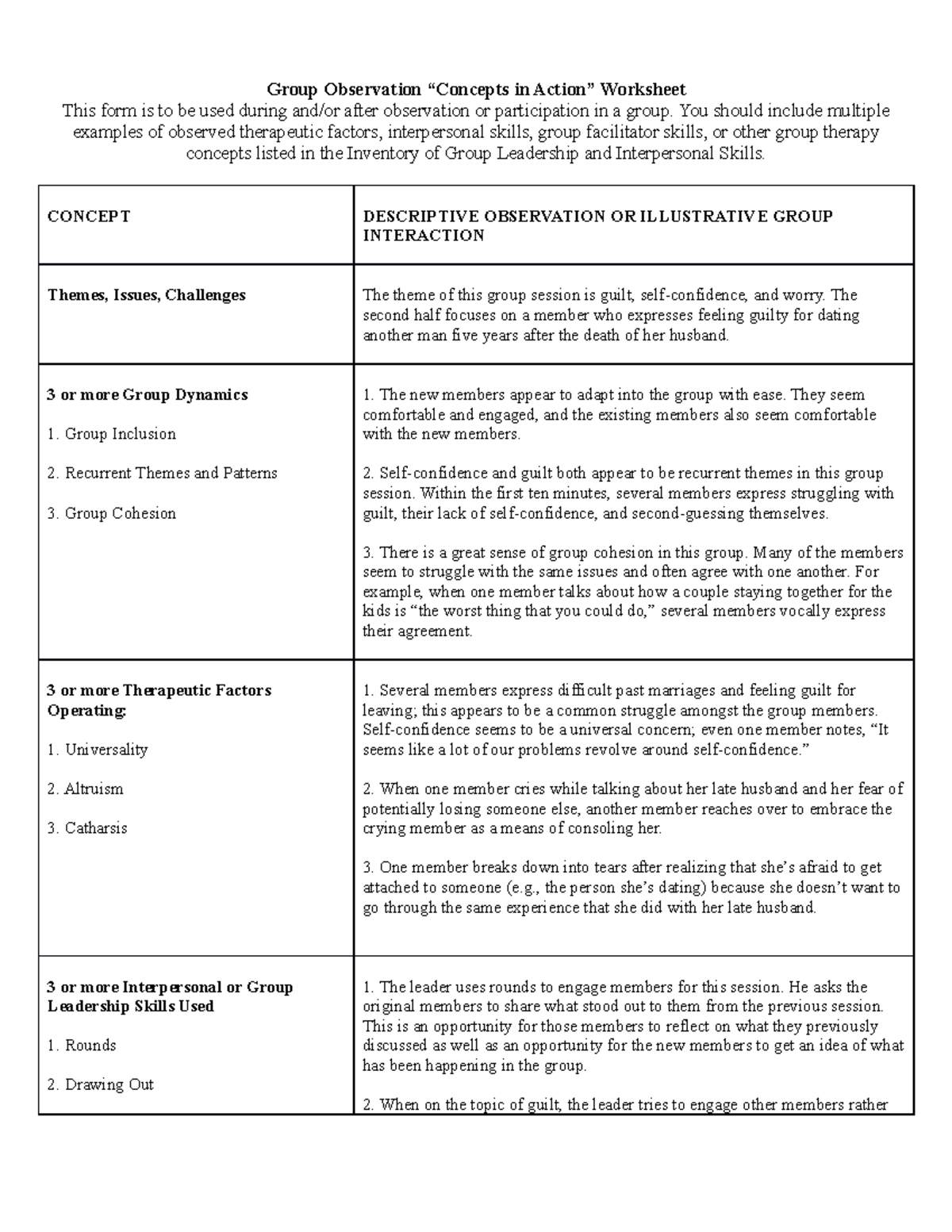 Concepts-in-Action Week9B - Group Observation “Concepts in Action ...