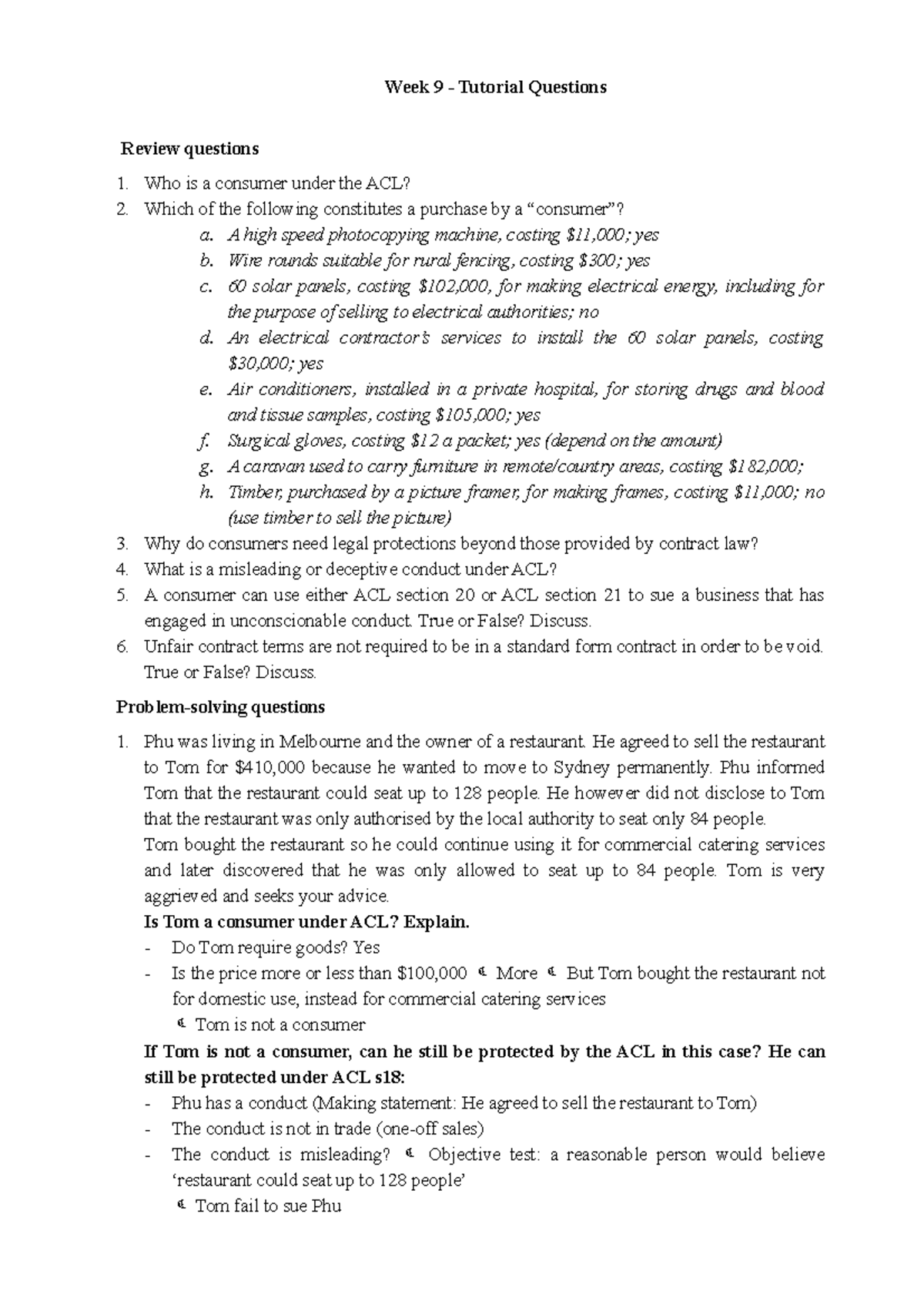 Week 9 Tutorial Questions - 2021 [Official Version] - Week 9 - Tutorial ...