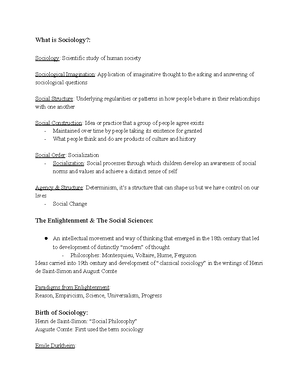 Soc 10 - Chapter 10 SOC 200 notes - Lecture Notes: Sociology 200 ...