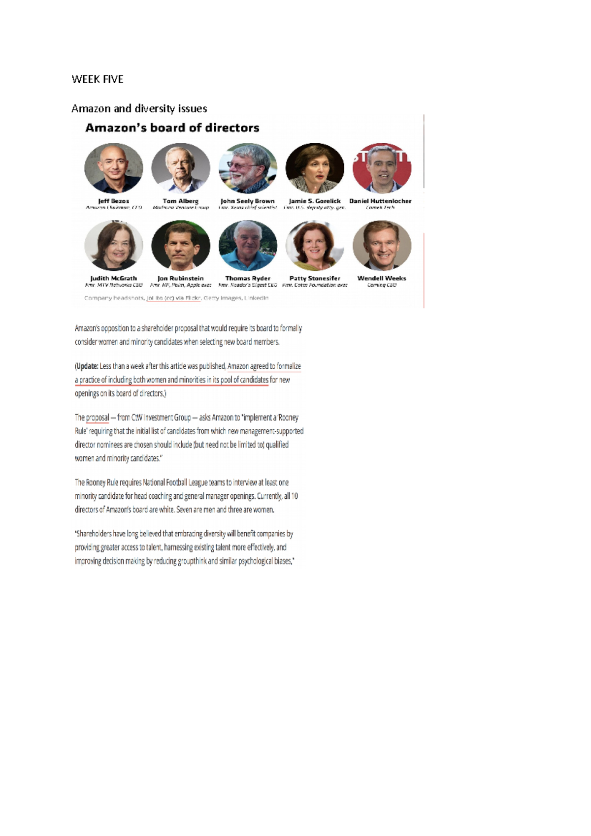 Week 5 case studies - STRATEGIC HUMAN RESOURCE MANAGEMENT - WEEK FIVE ...