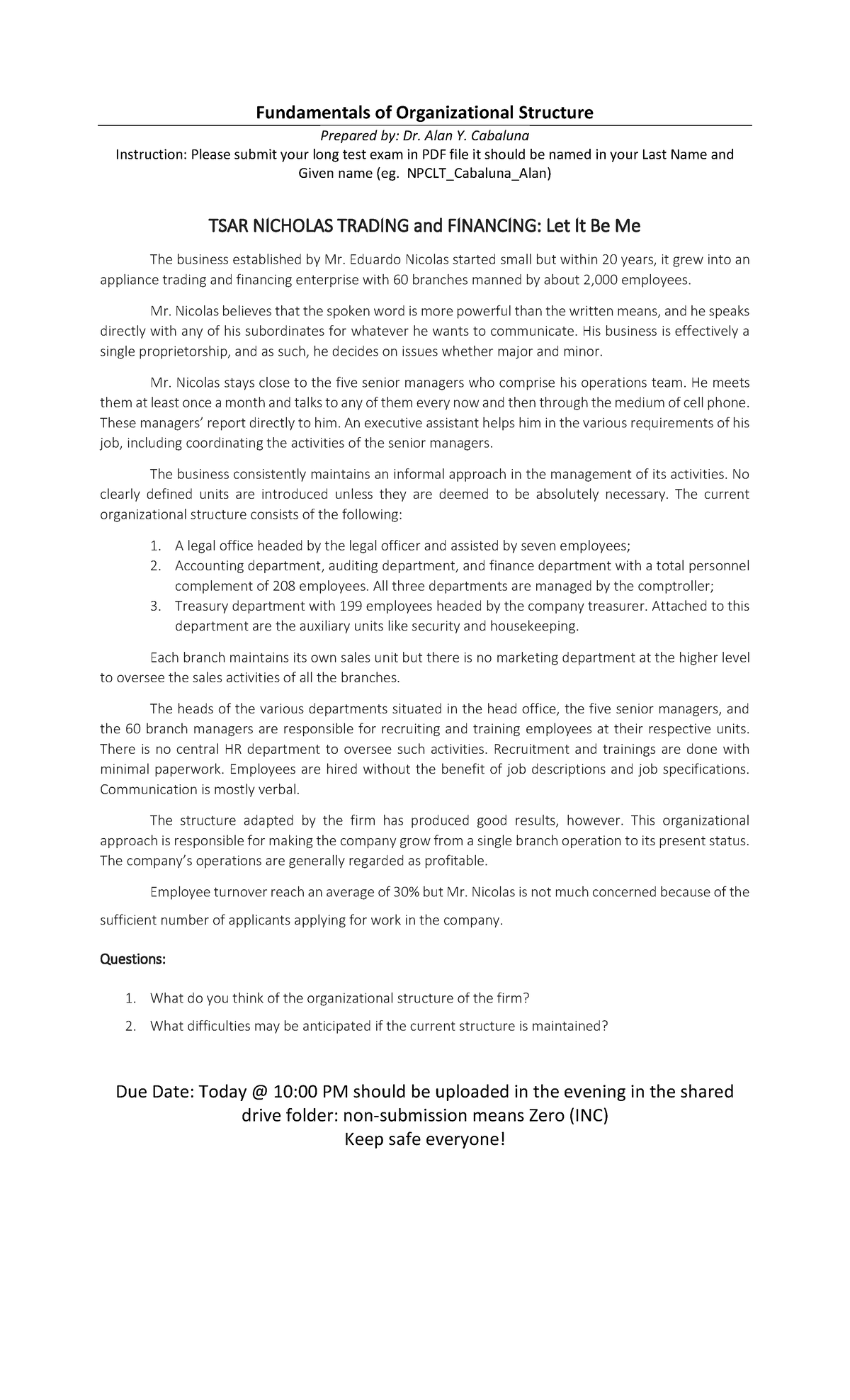 Fundamentals-of-Organizational-Structure - Fundamentals of ...