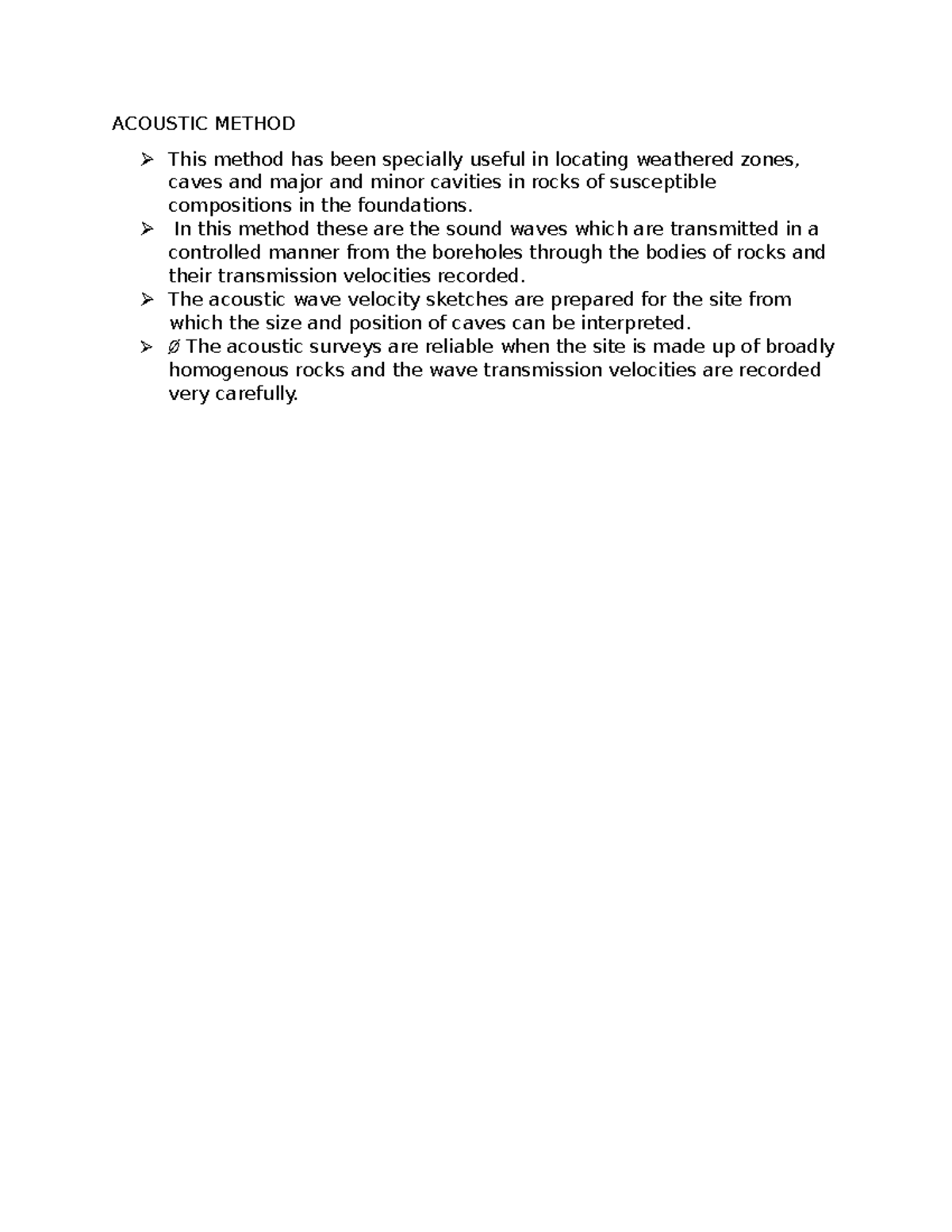 Acoustic Method ,geology. chapter 333, geology for civil engineers eng ...