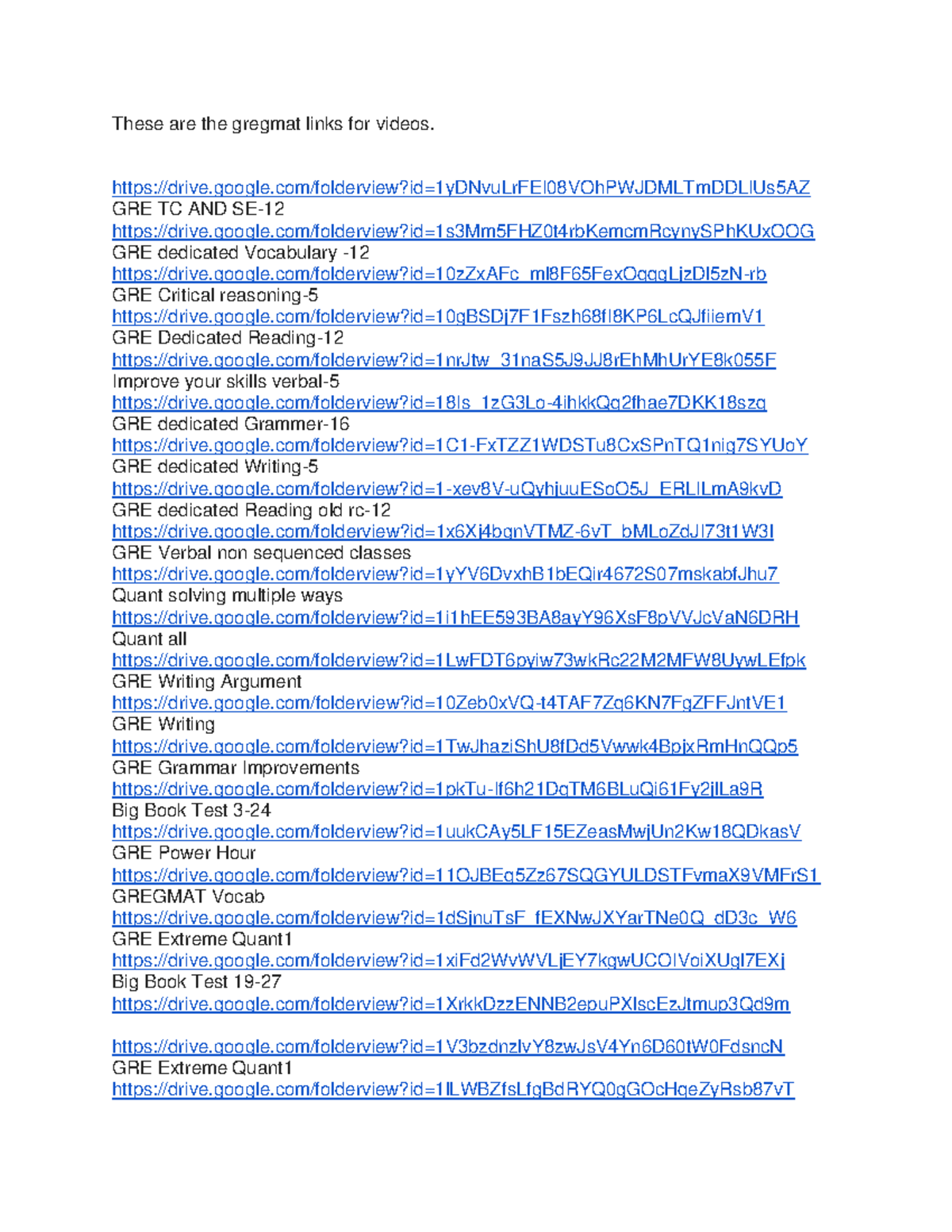 Gregmat Video - English - These are the gregmat links for videos. - Studocu