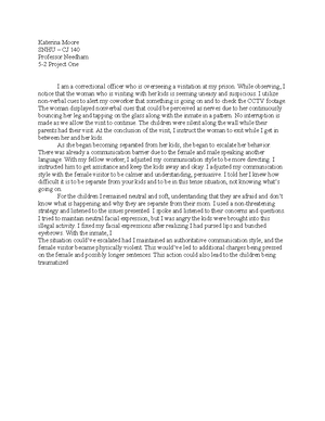 CJ 140 Module Seven Practice Activity - An example has been provided ...