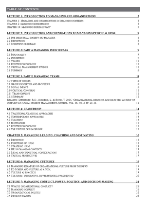 People and Organisations Study Notes - People and Organisations Study ...