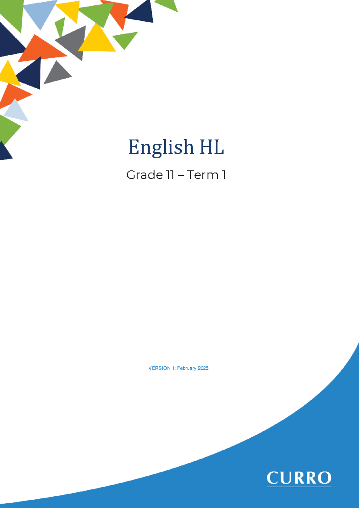 ENG - GR11 - 2023 - Term 1 - Module 5 - English Booklet - English HL ...
