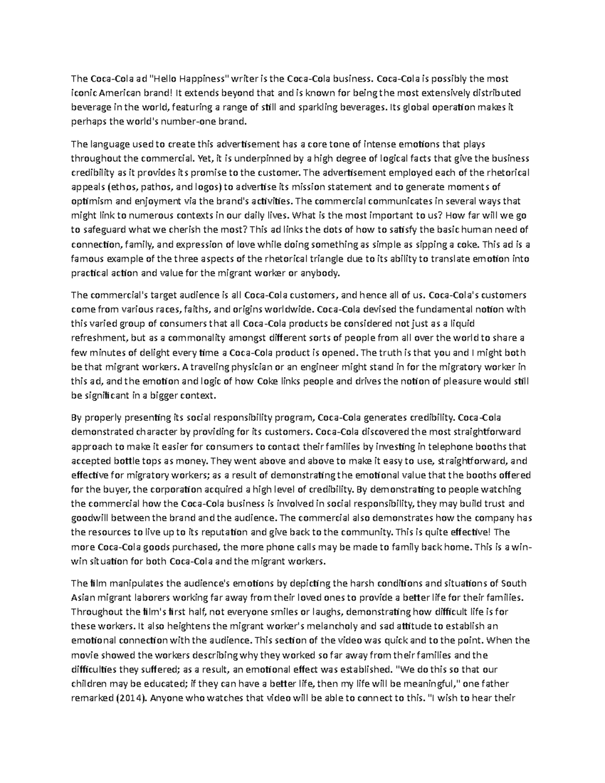 Coca-Cola ad Hello Happiness - The Coca-Cola ad "Hello Happiness ...