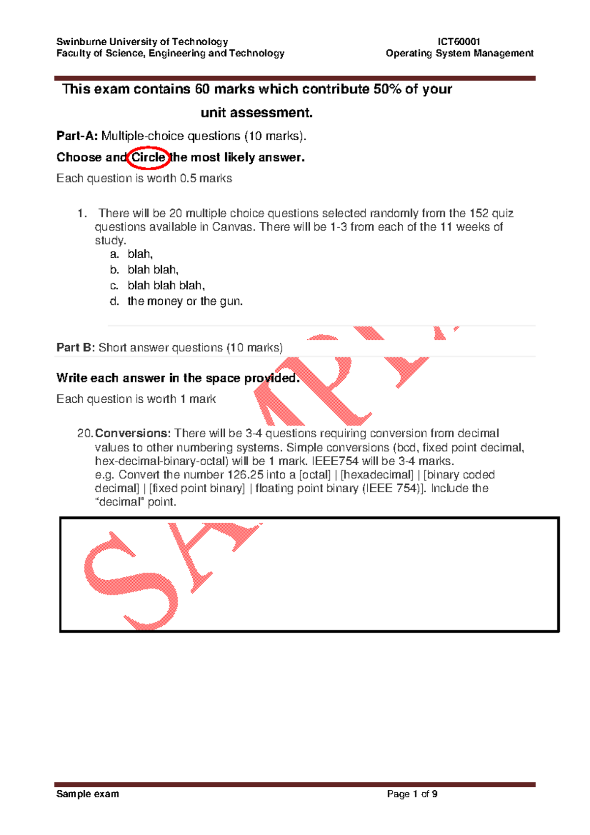do not open mannual for you and me. junk 3 - Faculty of Science, Engineering and Technology ...