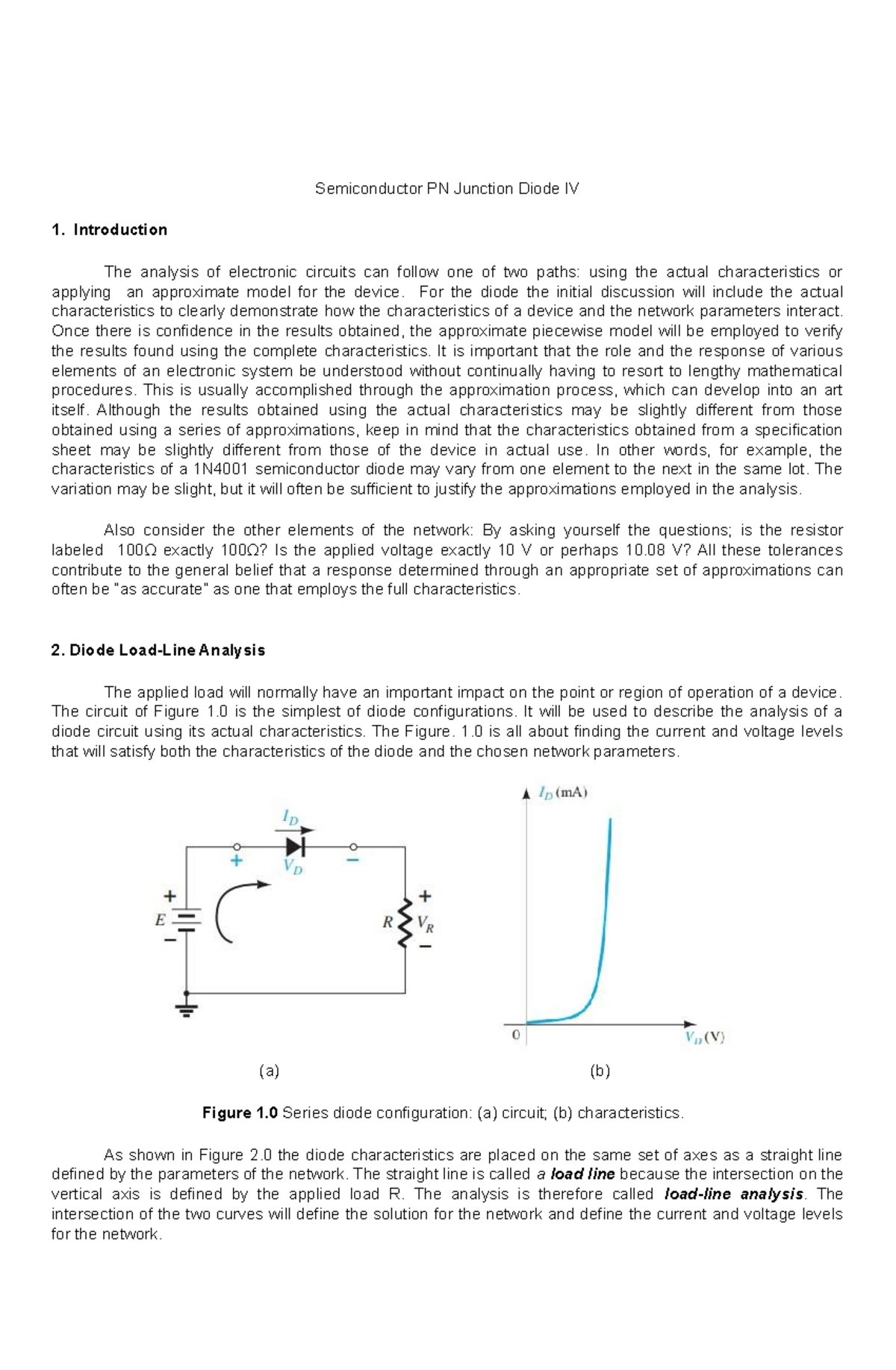 Semiconductor PN Junction Diode IV - Semiconductor PN Junction Diode IV Introduction The ...