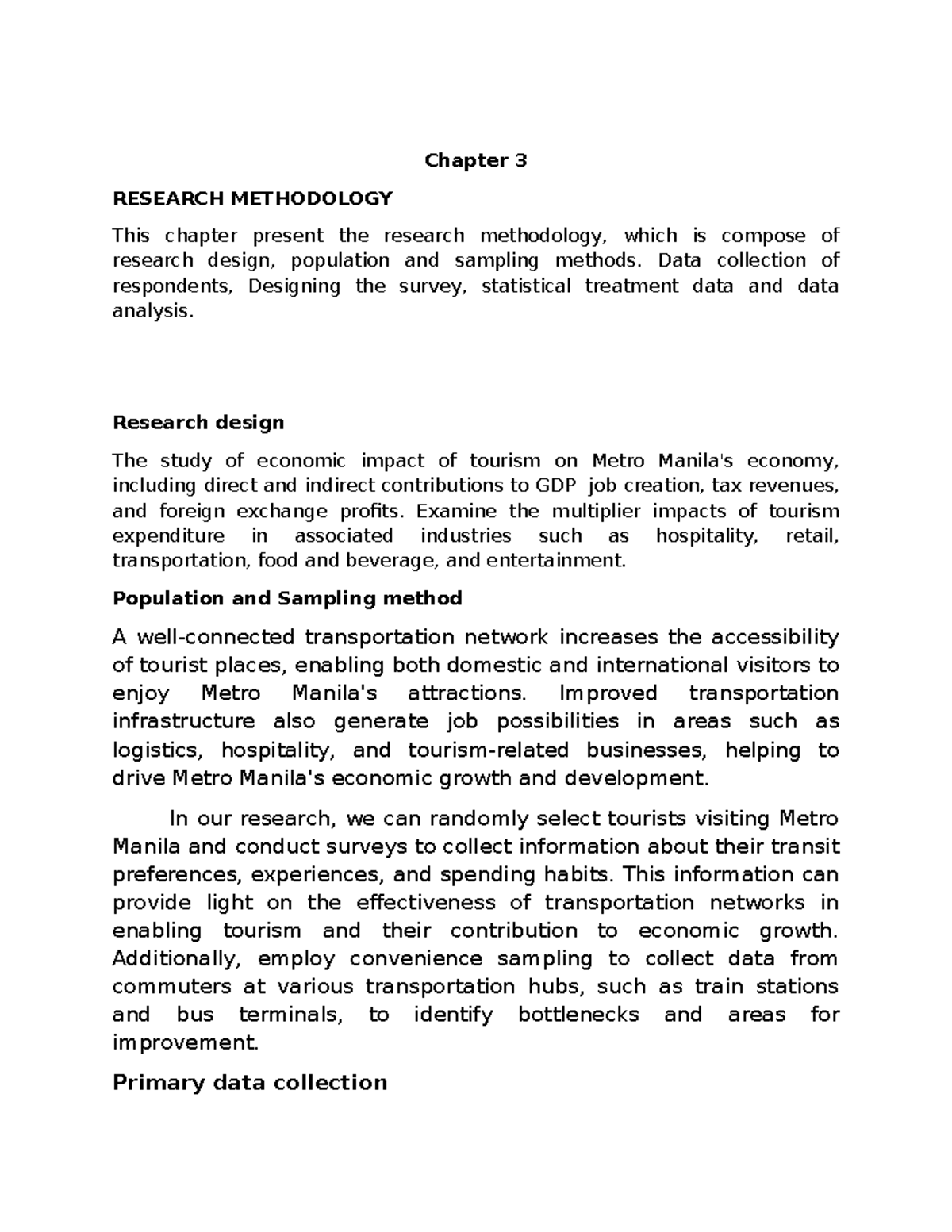 Chapter 3 - helpfull - Chapter 3 RESEARCH METHODOLOGY This chapter ...