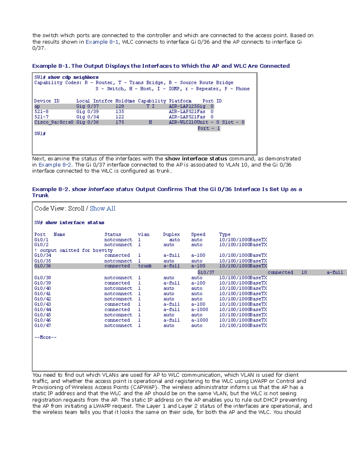 Troubleshooting and Maintaining Cisco IP Networks-60 - the switch which ports are connected to ...