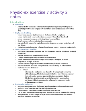 Physio Ex Exercise 5 Activity 2 - PhysioEx Lab Report Exercise 5: Cardiovascular Dynamics ...