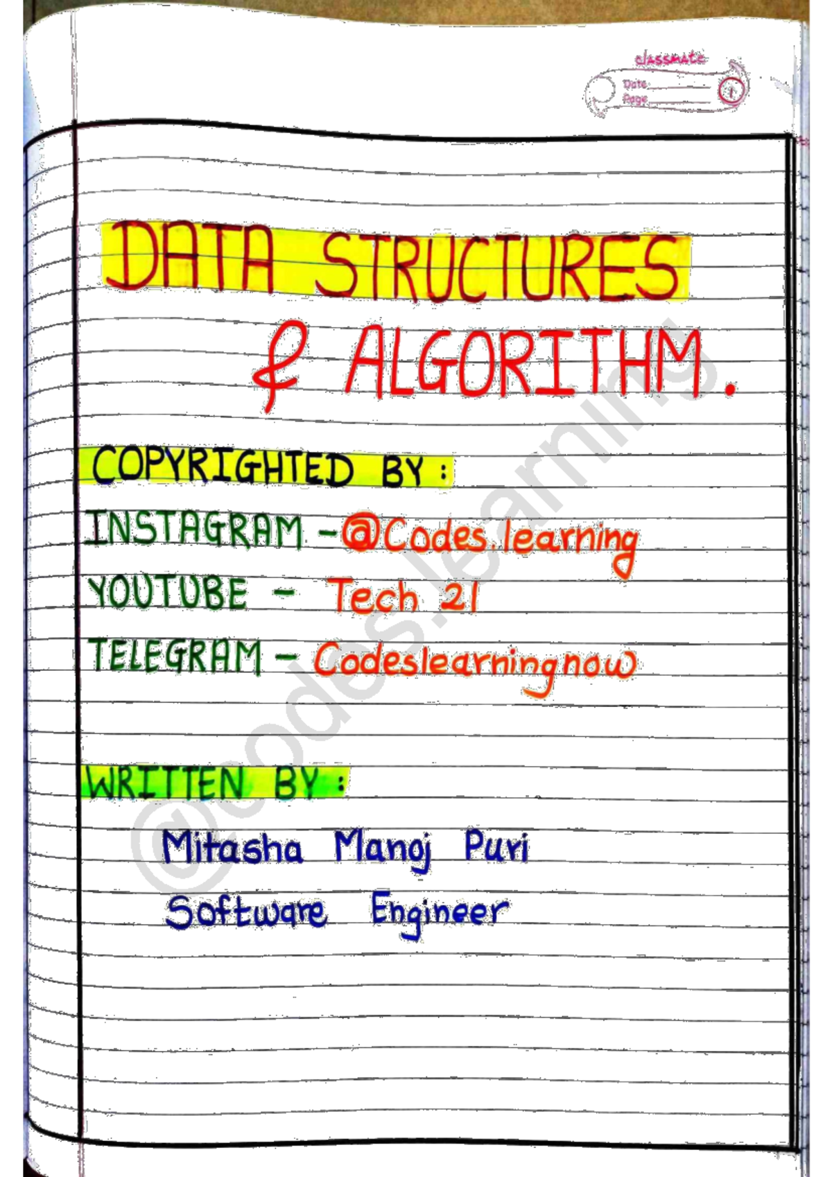 Data Structures Answers Classmate Date Page 1 Data Structures