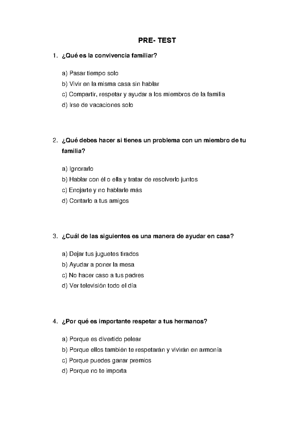 Trabajo final de portafolio - ejemplo de pre test y post test - PRE ...