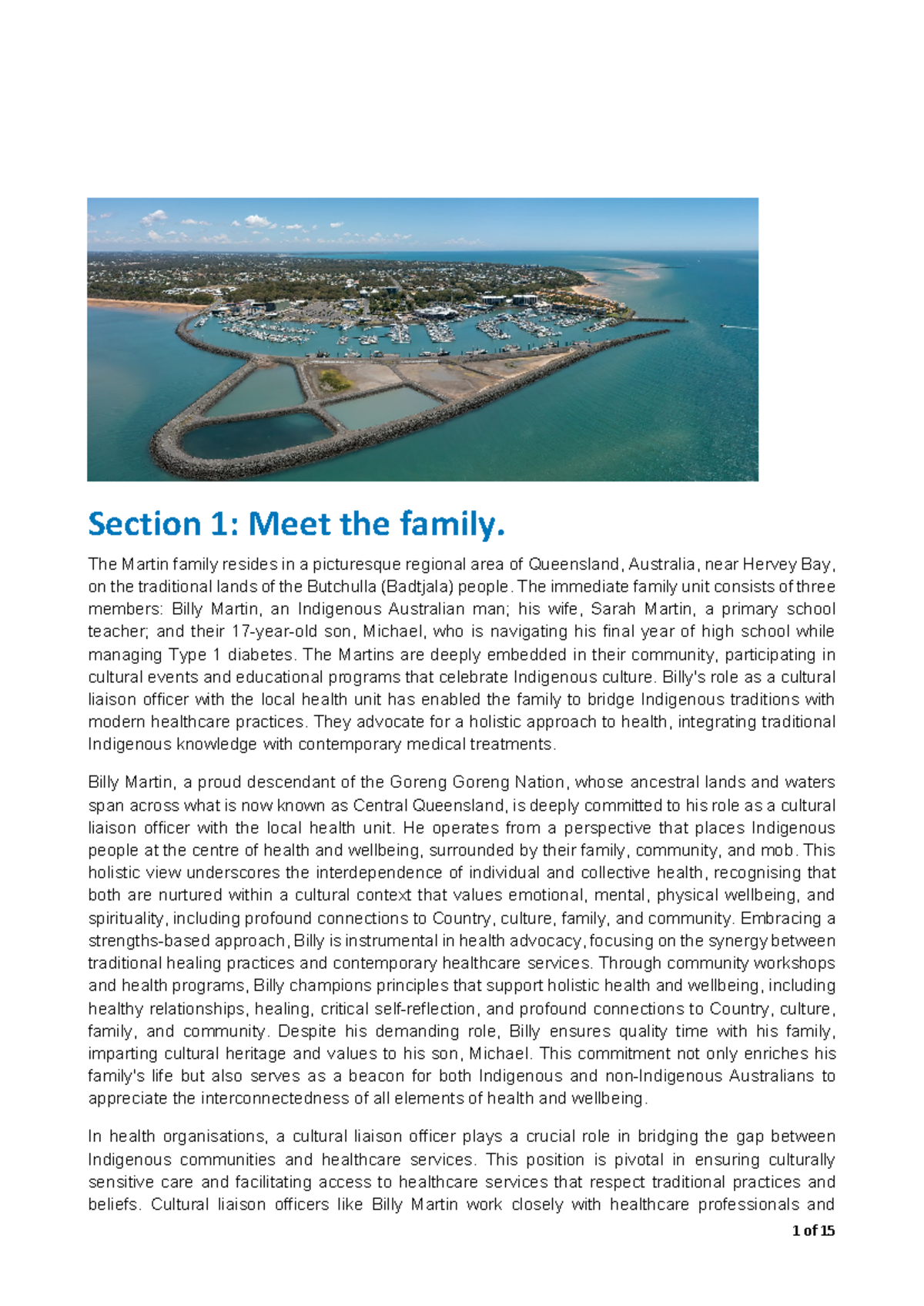 CSB111 2024 Case Study - Section 1: Meet the family. The Martin family ...