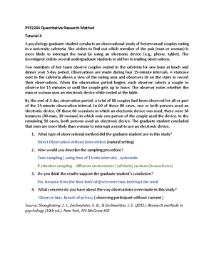 Tutorial 1 Question 1 ANS.pdf - Copy - TUTORIAL QUESTION: CHAPTER 1 INTRODUCTION TO PSYCHOLOGY A ...