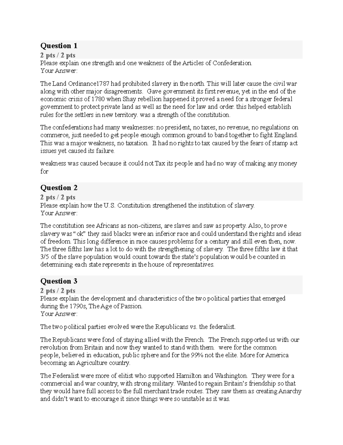 History ch 7:8 test - Chapter 7 and 8 out of Eric Foner Book - Question ...
