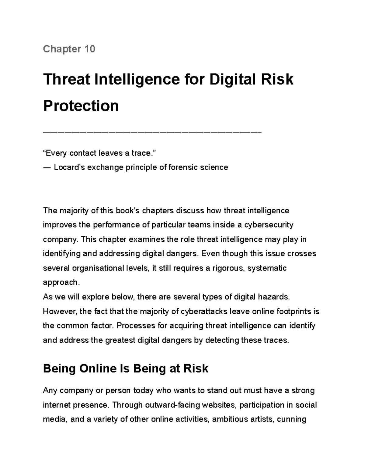 The Threat Intelligence Handbook Chapter 10 Part 1 - Chapter 10 Threat ...