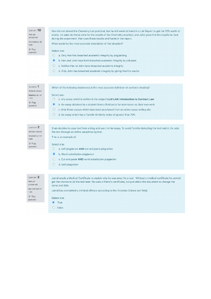 Academic Integrity Module - Final Quiz - ACADEMIC INTEGRITY MODULE ...