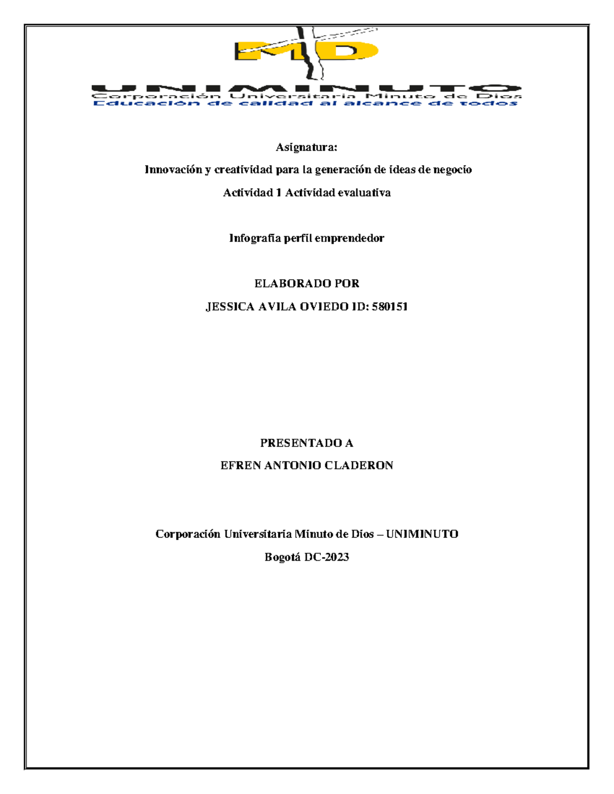 Actividad 1 - mnmnmn - Asignatura: Innovación y creatividad para la ...
