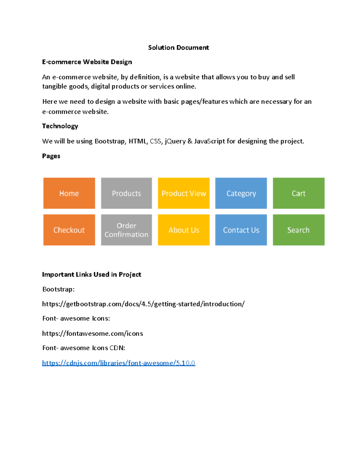 WD Step1 Solution-Document docx lyst9135 - Solution Document E-commerce ...
