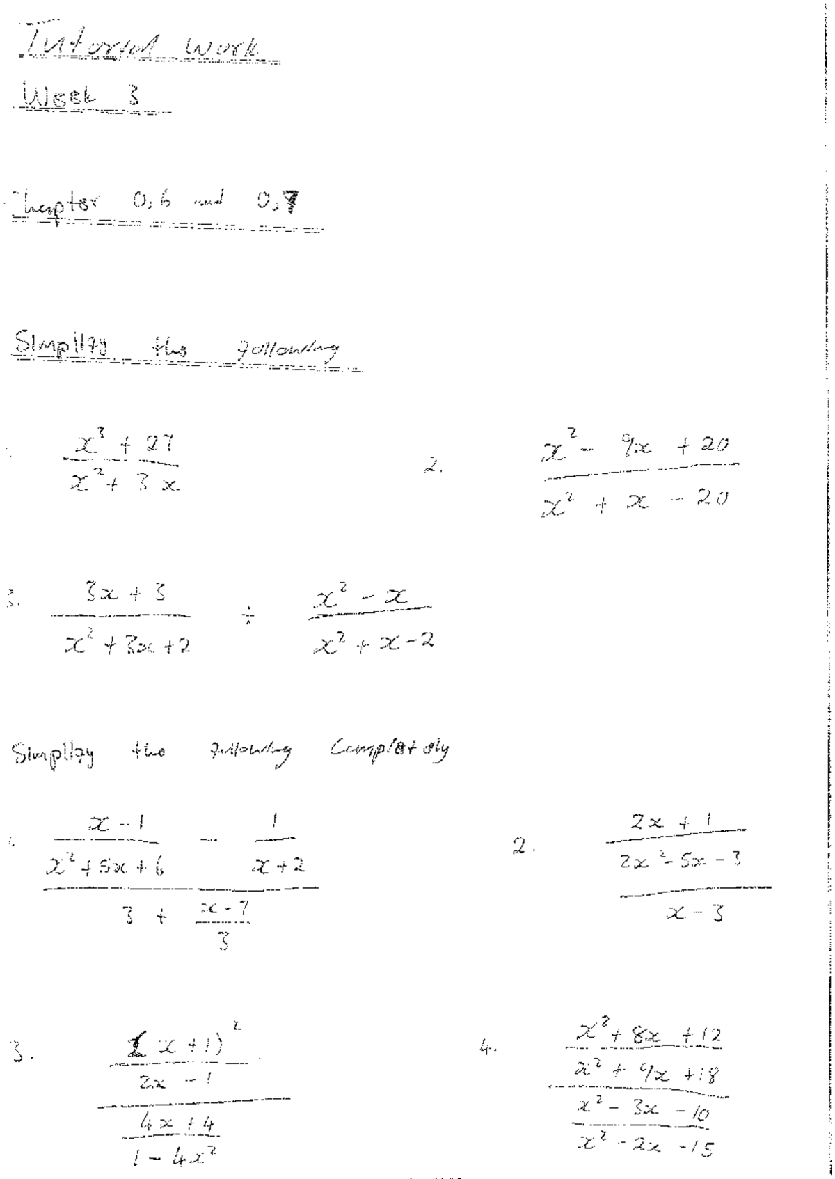 Tutorial work W3 - MATDCA1 - Studocu