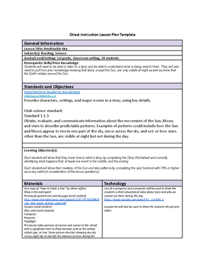 D164 Task 1 - Lesson Plan Assignment - Elementary Disciplinary Literacy ...
