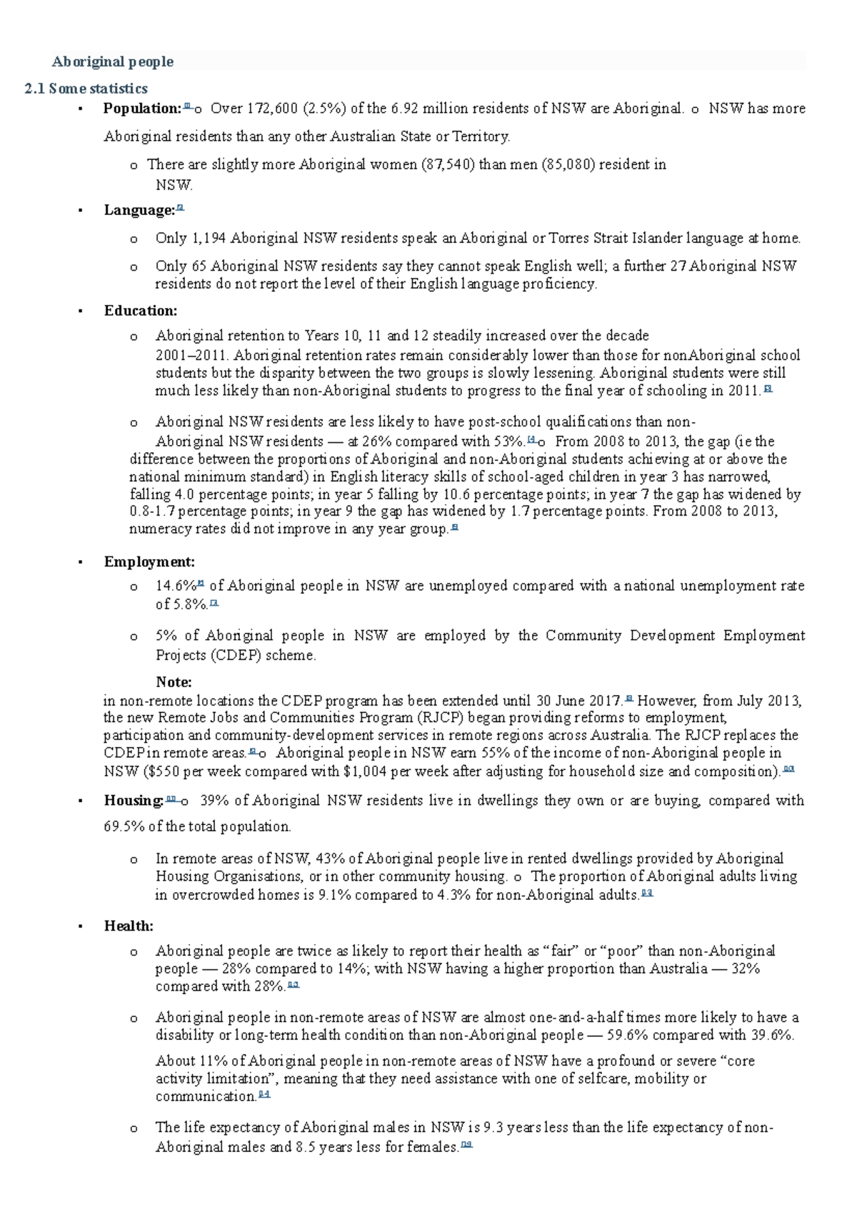 Indigenous people lecture notes lecture 4 - Aboriginal people 2 Some ...